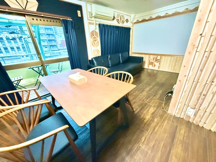 名古屋駅徒歩5分アクセス抜群『沙羅居Stay40b 』1ldk42 ㎡/最大6名様#大型スクリーン - Nagoya