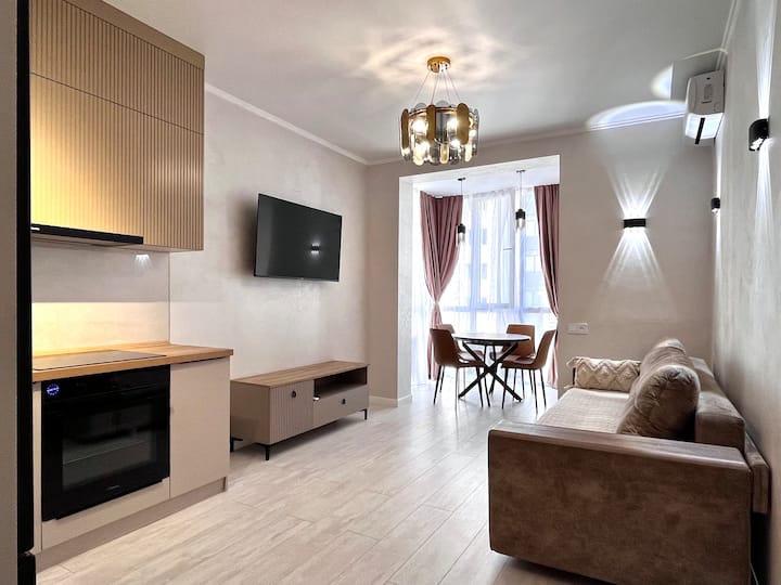 Отличная Raimbek Residence15, 1 Br & питьевая вода - Kasachstan
