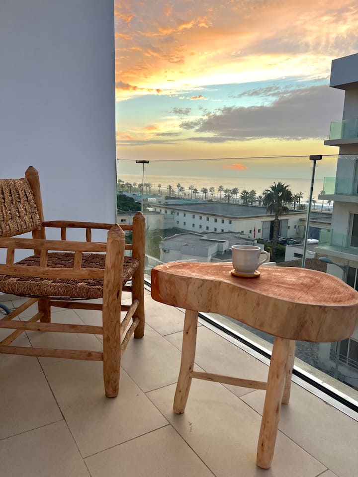 Appart Luxueux 3ch, Corniche Rabat - Vue Mer - Rabat