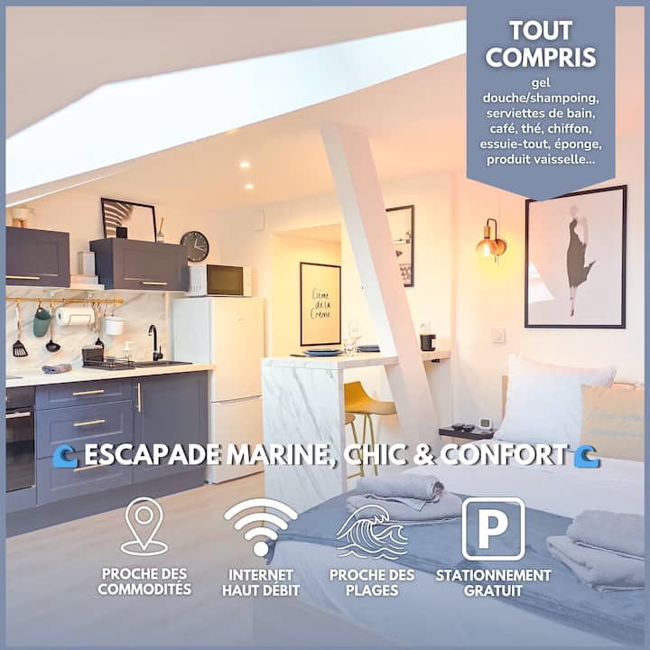 Le Bleu Chic • Contemporain & Proche Mer - Langueux