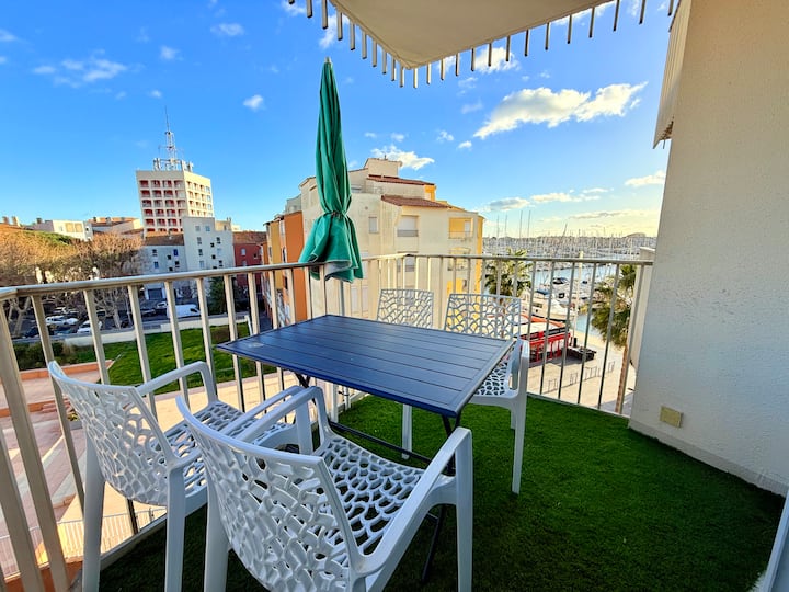 Centre Port/clim/wifi/piscine/vue Port - Agde