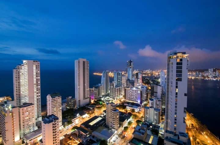 Oceanview Kingbed Bocagrande|near Historic Centre - Cartagena