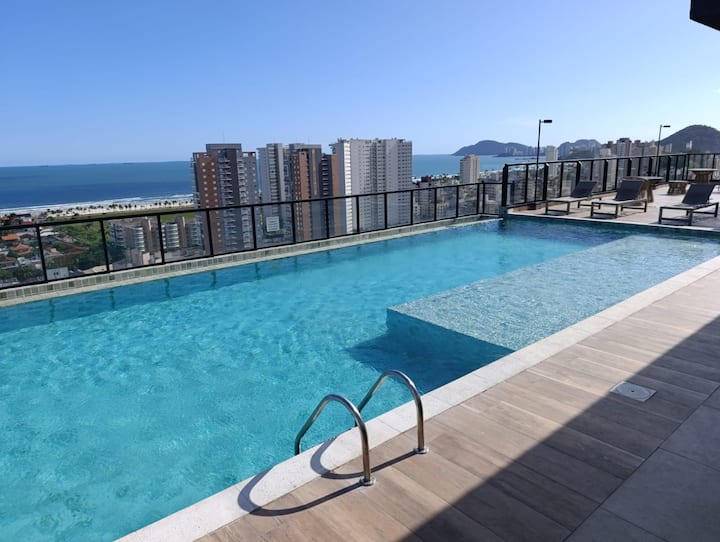 Luxo Nas Alturas - Pôr Do Sol Na Piscina Infinita - Guarujá