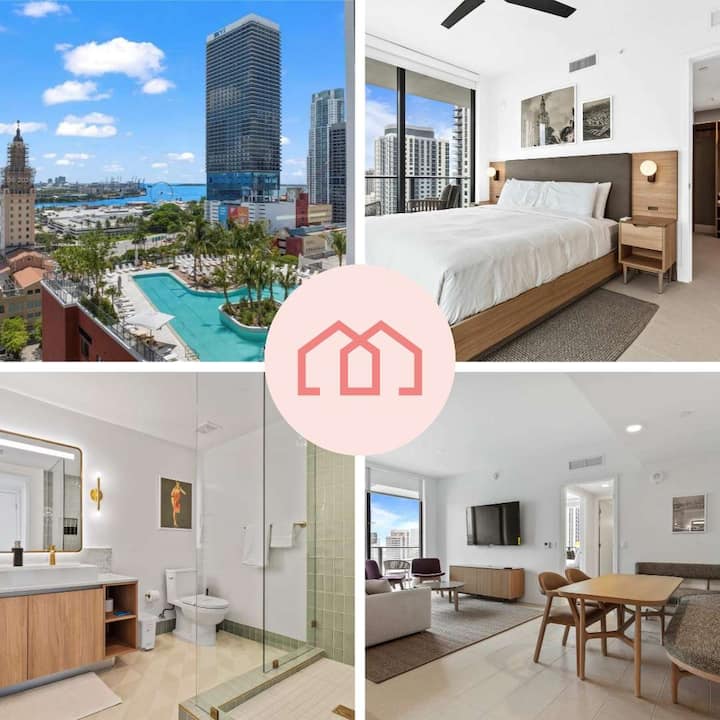 Bayside Breeze, Downtown Luxury Tower, Pool, Gym - Miami