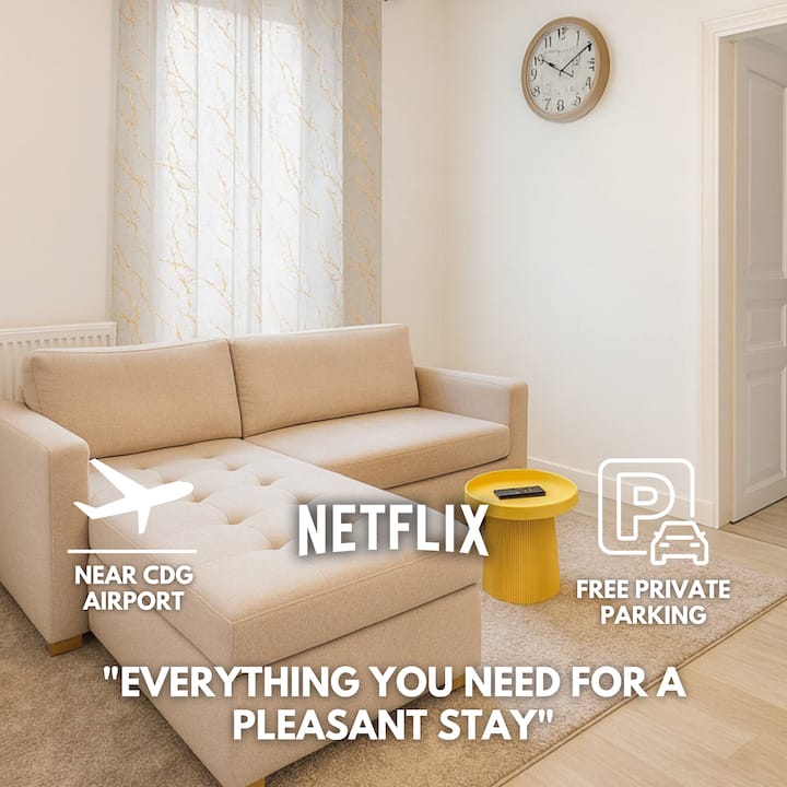 Appartement Cosy - Proche Cdg, Disney & Villepinte - Le Blanc-Mesnil