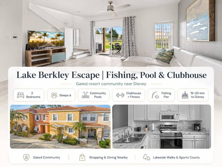 Lake Berkley Escape | Fishing, Pool & Clubhouse - Kissimmee, FL