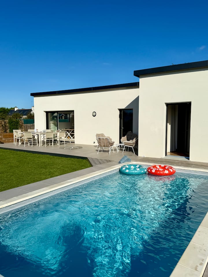 Port-manec'h, Maison Avec Piscine - Plage à Pied - Névez