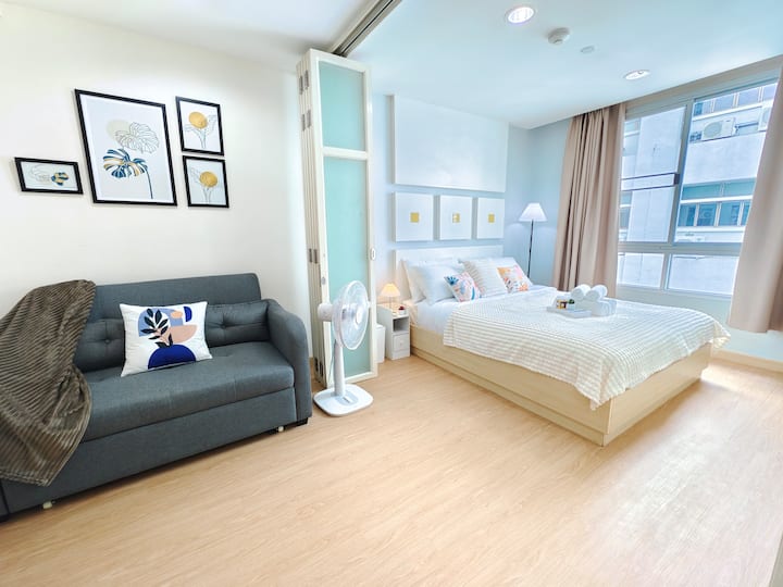 422 Center Bkk Bts 8min. Near Pier 3persons - Bangkok