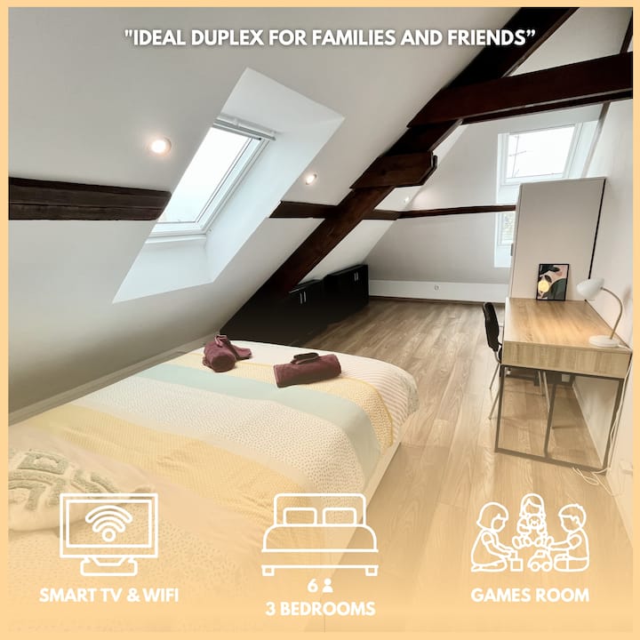 Le 1890 - Spacious & Charming Duplex - 3 Br - Colmar