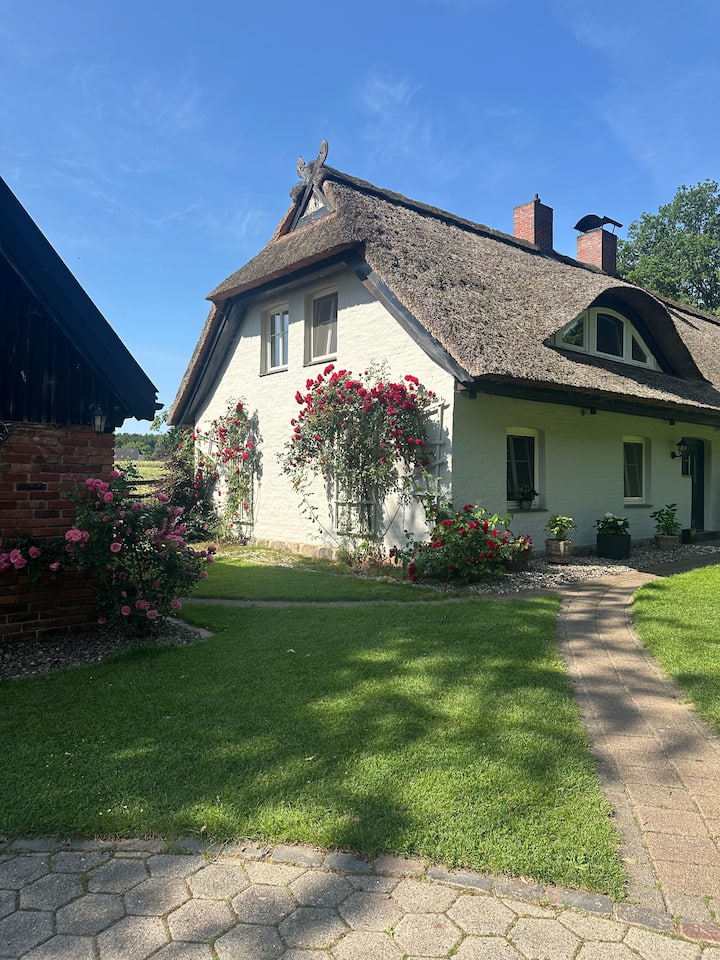 Traumhafte Reetdachhaushälfte Für Naturliebhaber - Lüneburg