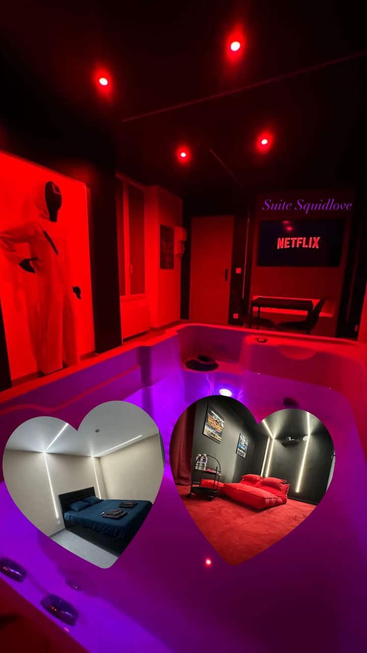 La Suite Squid Love Room Jacuzzi & Cinéma Privé - Melun