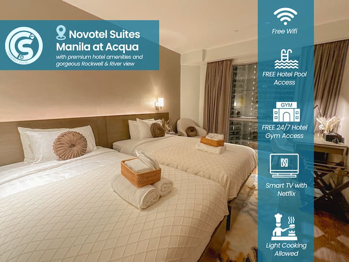 2 Beds Suite Near Rockwell | Free Pool & Gym T20 - Manila
