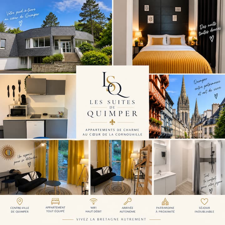 Charmant & Lumineux T2 Proche Centre Avec Parking - 坎佩爾
