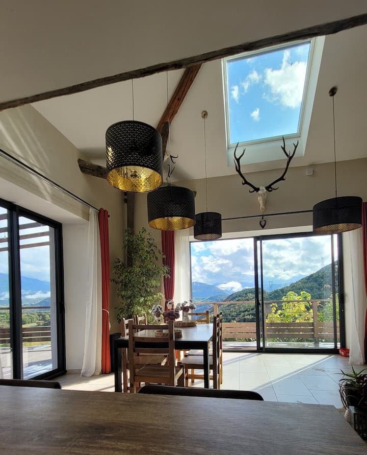 Maison Entière Avec Terrasse Vue Lac Et Montagne - Lac de Serre-Ponçon
