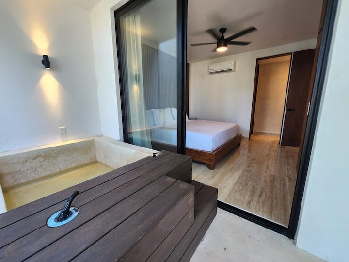 Lock Off Con Jacuzzi Privado A 5 Min De La Playa - Tulum