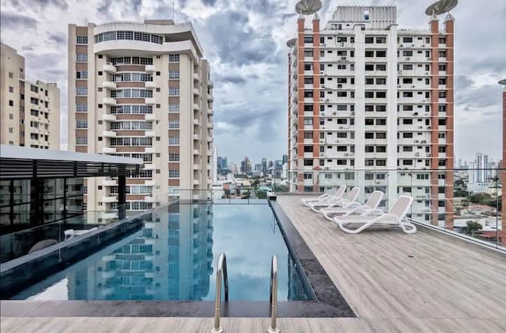 Exclusivo Apartamento/pool/coworking/view/ac/new - Panama