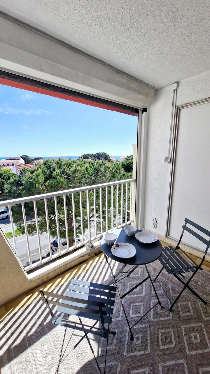 "Le Corail" : Appt 5 Pers Vue Mer Avec Loggia - Saint-Cyprien