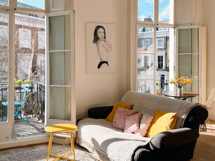 Artistic And Spacious Flat In Nottinghill, Balcony - Notting Hill