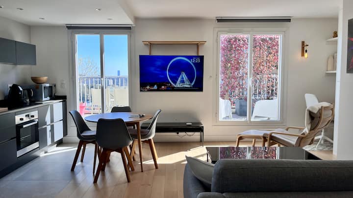 Chic& Spacieux Avec Terrasse,vue Magique Sur Paris - Saint-Cloud