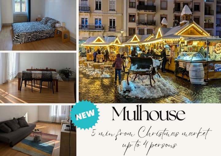 Appartement Cosy 4pers Au Centre-ville Proche Gare - Mulhouse