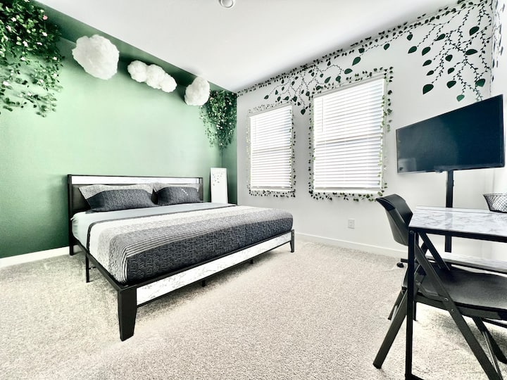 Tempur-pedic King Bed & 43” Smart Tv (Room A) - Goodyear, AZ