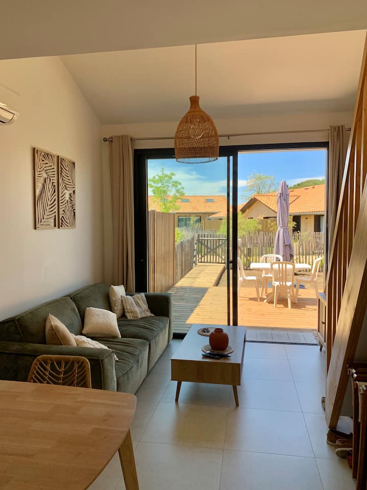 Apt Vieux Boucau Avec Piscine, 4 Ou 5 Personnes - Soustons