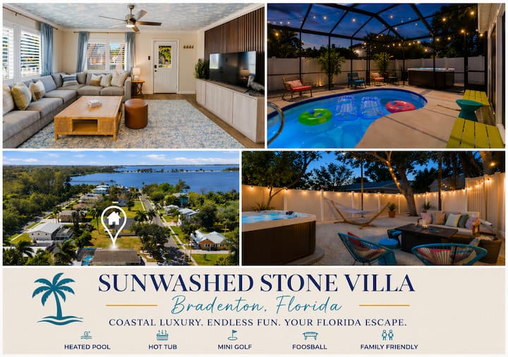 Sunwashed Stone Villa | Pool • Mini Golf • Luxury - Bradenton, FL