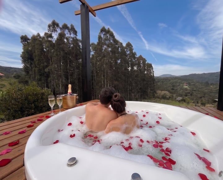 Cabana Privativa Na Serra Com Hidro, Spa E Lago - Bom Retiro