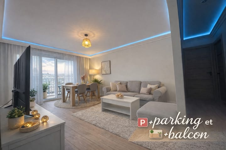 Appartement Cosy Chateaucreux + Parking + Balcon - Saint-Étienne