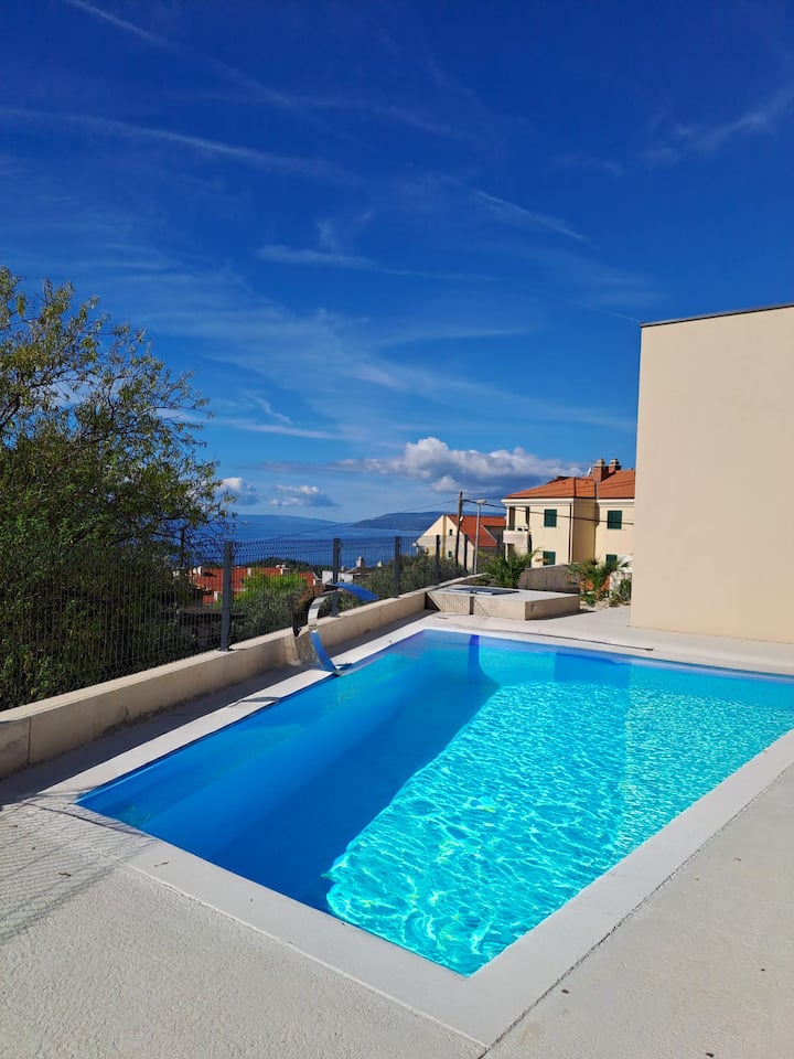 Ny Villa, Panoramaudsigt Og Opvarmet Pool Makarska - Baška Voda
