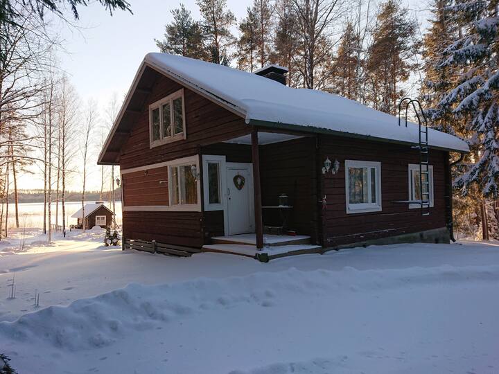 Hirsimökki Rantasaunalla - Lemi