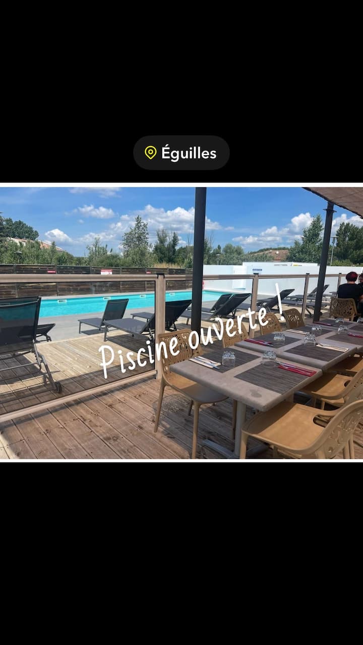 Charmant Appart Hôtel  Piscine Restaurant - Éguilles