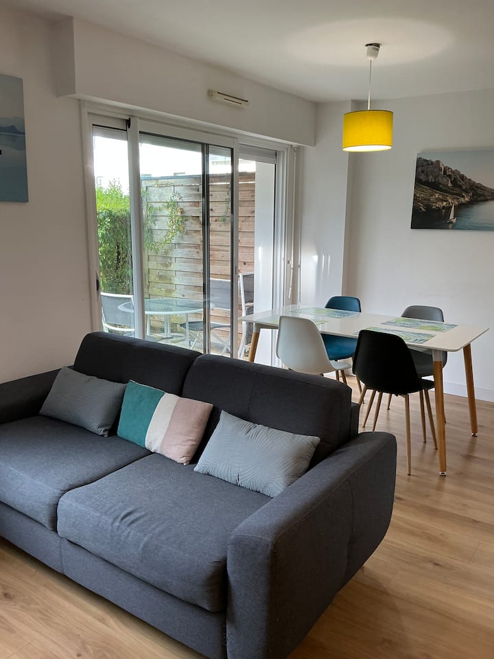 Studio Cosy Avec Jardin Privé & Parking - Concarneau