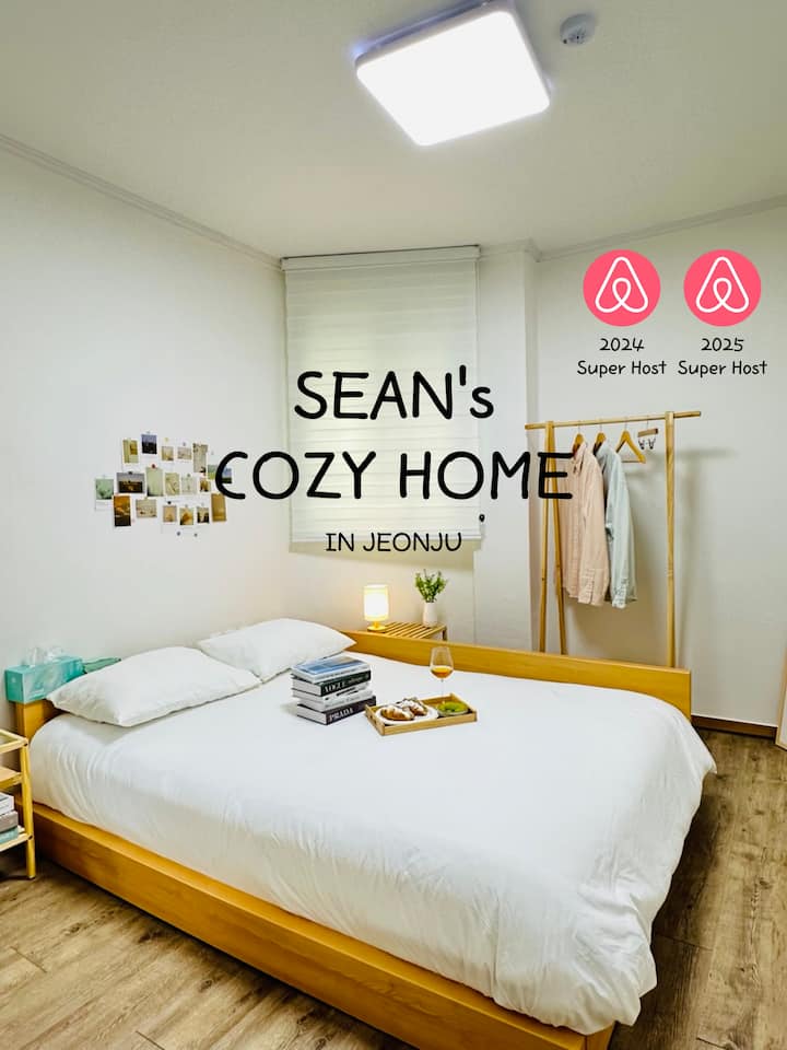 Cozy Home|최대4인|옛촌막걸리2분|한옥마을 10분|퀸2개|ott|화이트우드|힐링 - Jeongeup-si