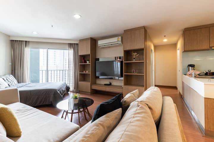 117-mrt Rame9 附近 二房 可住5人 泳池 健身房 网红夜市-2 - Bangkok