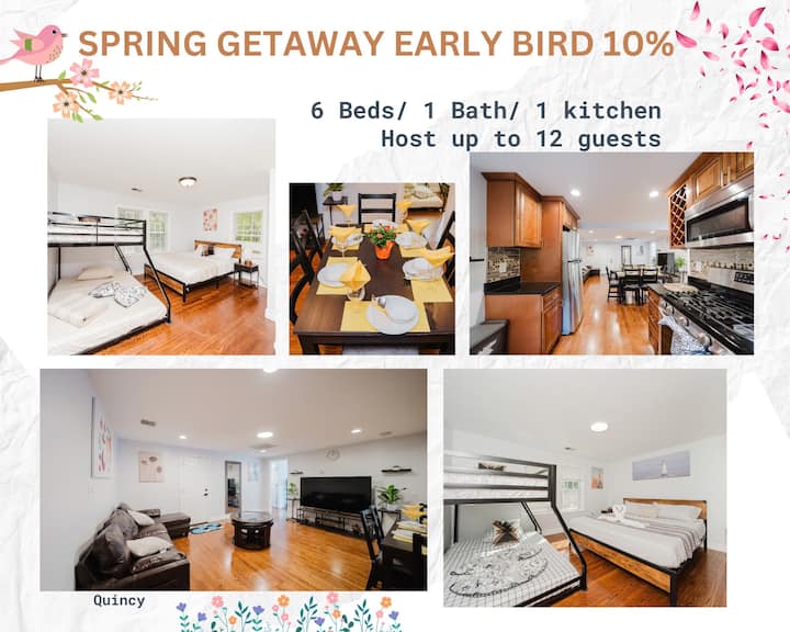 74 - Spring Getaway 10%! Cozy & Lovely Apartment - Quincy, MA