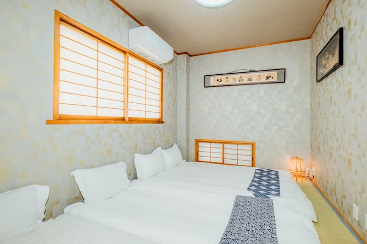 新年折扣活动+精美礼品赠送〜难波附近性价比超高4室1厅2卫1厨舒适 市中心 闹中取静 适合大家庭出游 - Osaka