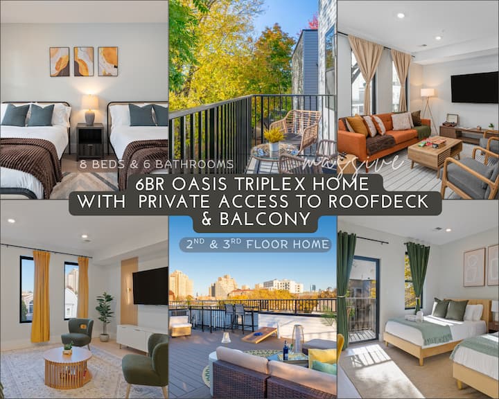 6br Nyc Escape|2 Flr|massive Rooftop|sleeps 16+! - New York