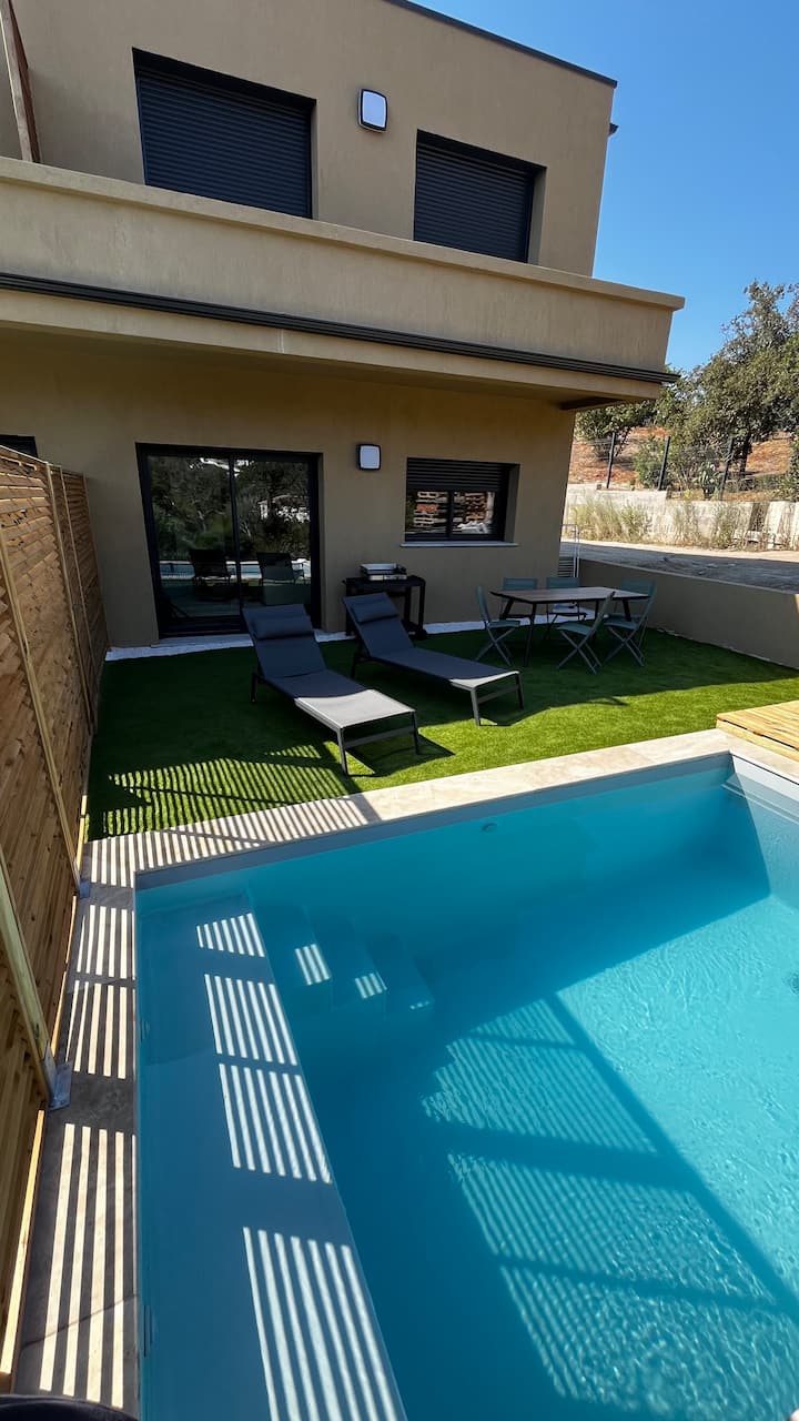 Villa Lagon Bleu-piscine-corsu Di Core-favone - Corse-du-Sud