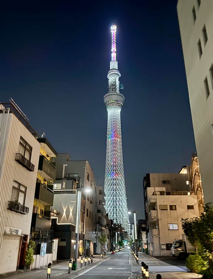 Vue Nocturne De La Skytree Près De Shibuya,asakusa - Akihabara