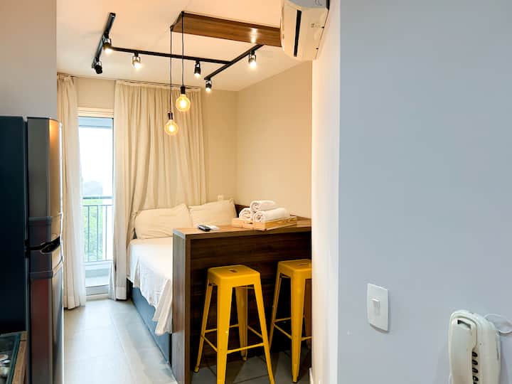 901 - Por Do Sol Nas Alturas! Studio No 9º Andar - Sao Paulo