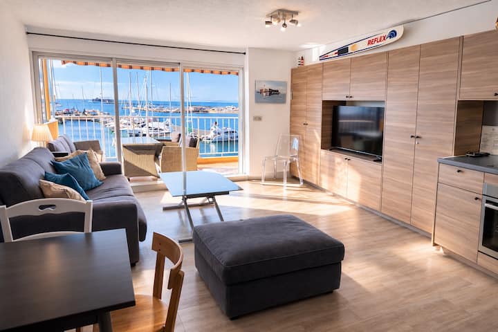 Mykonos T3 /Wifi/park/clim/ Vue Mer Et Port - Agde