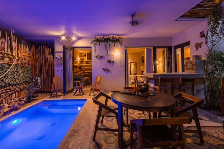 Tropical Art  House-1 Bd/huge Terrace - Tulum