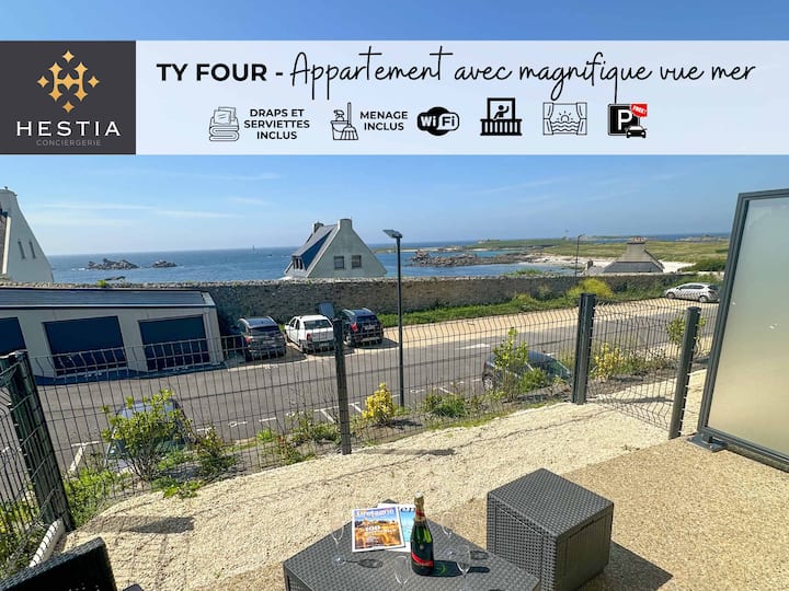 Ty Four - Bel Appartement T2 De Standing Vue Mer - Porspoder