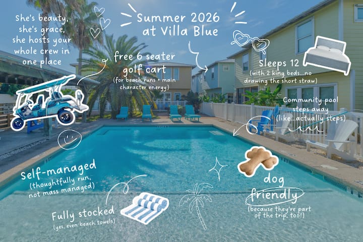 In Town • Golf Cart • Pool • 4br Sleeps 12 - コーパス・クリスティ, TX