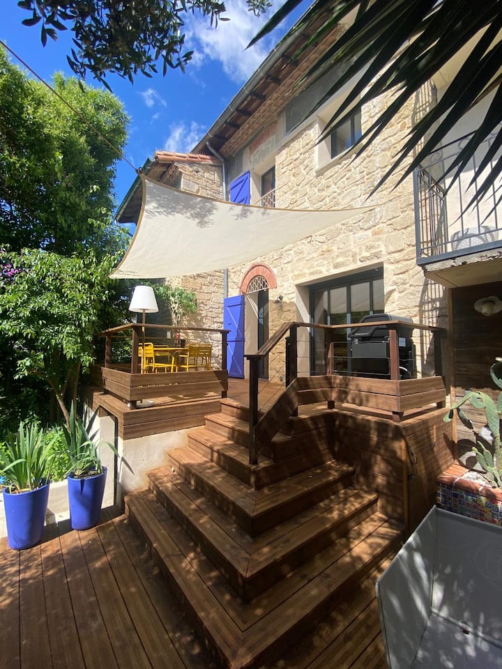 Maison Climatisée+jardin+terrasse - Centre Ville - Montpellier