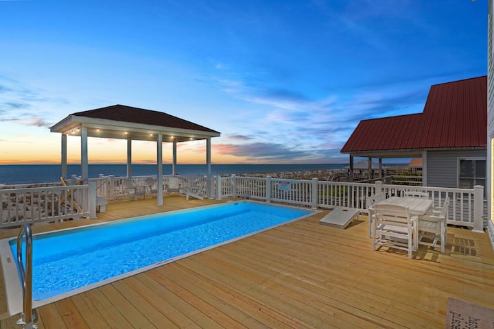 Oceanfront Pool, Private Steps To Beach, New Pool! - Oak Island, NC