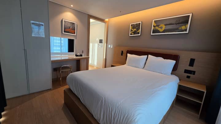 S1 901#솔리드프리미엄#무료짐보관#정수기#구남로핫플#해운대역5분#해변5분#ott - Busan