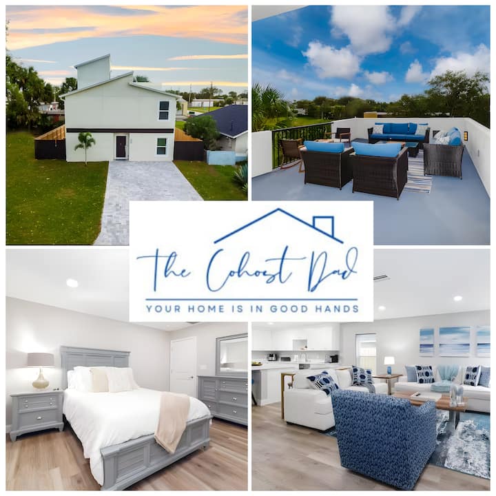 Pet Friendly New Home W/ Rooftop Seating, Fire Pit - Cocoa, FL