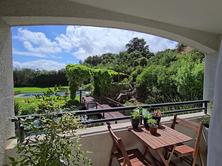 Departamento Tranquilo Vista Al Jardín Y Piscina - 비냐델마르